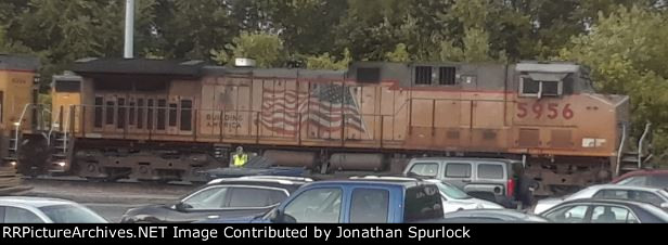 UP 5956, engineer's side view